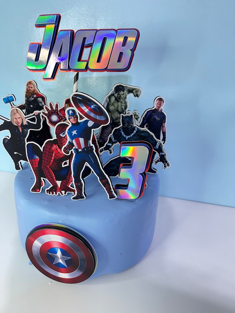 Avengers Cake Topper Avengers Cake Decorations Avengers Birthday ...