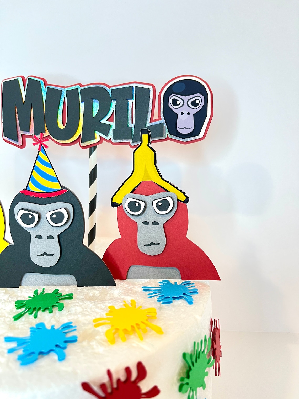 Gorilla Tag Cake Topper - Etsy