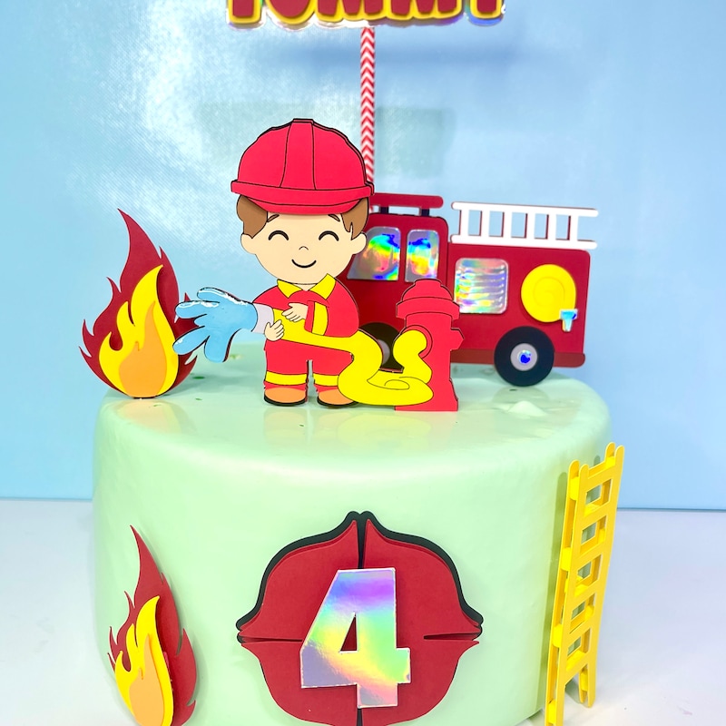 Fireman Cake Topper - Etsy