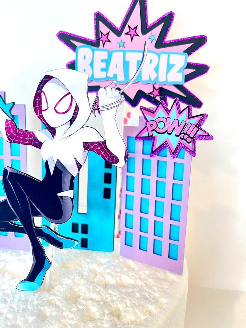 Spidey Ghost Gwen Cake Topper Spidey Gwen Cake Decorations - Etsy