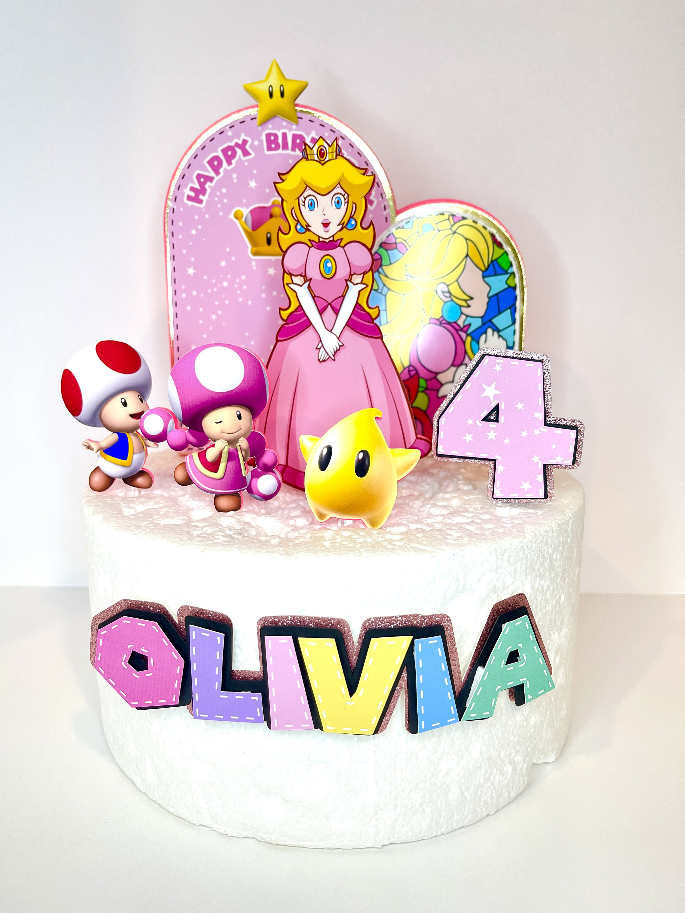Princess Peach Cake Topper - Etsy
