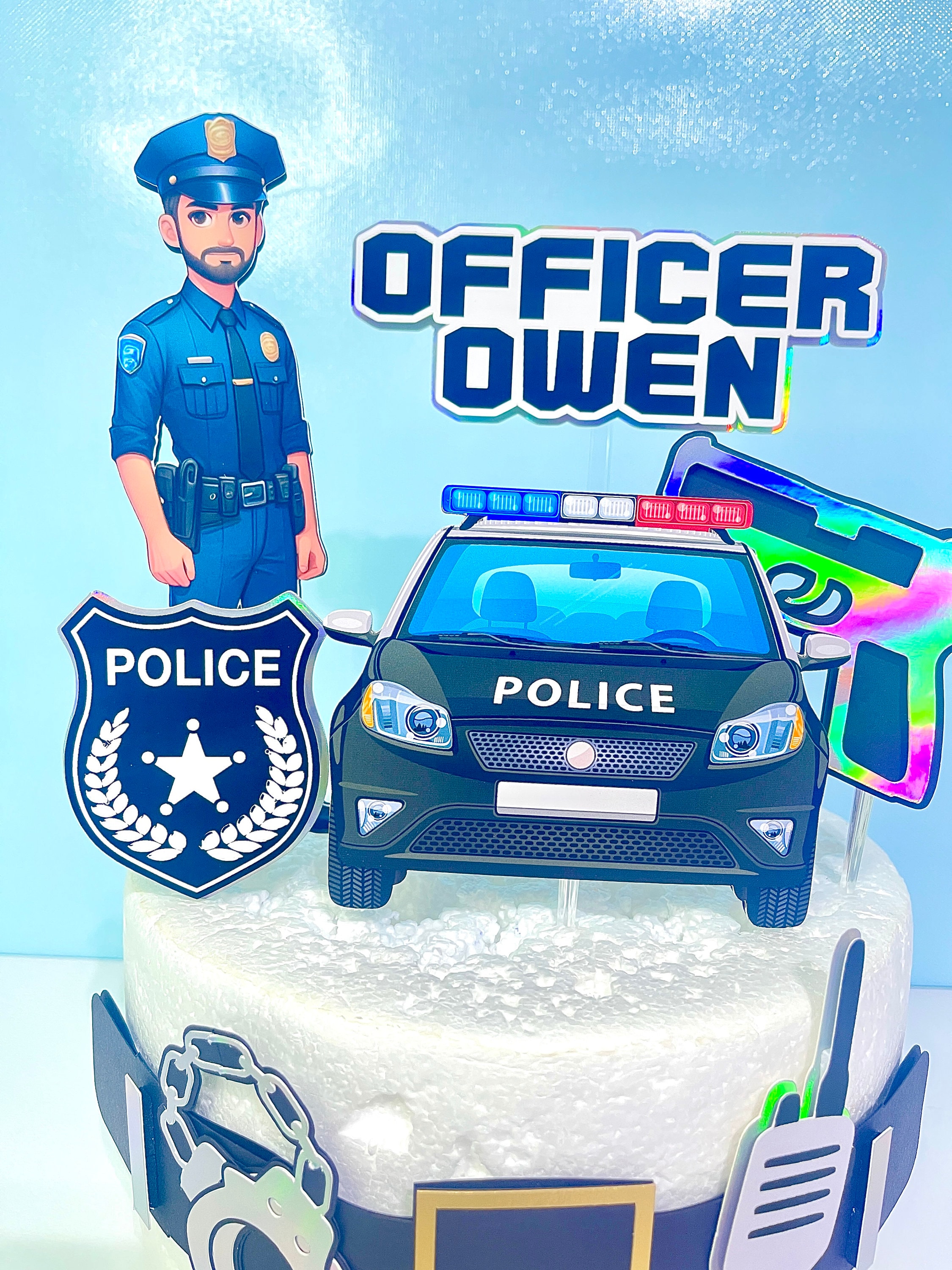 Police Officer Cake Topper Police Cake Topper Police Officer Birthday ...