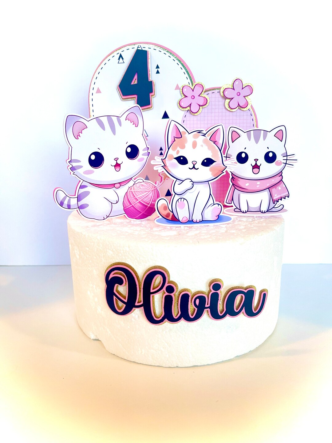 Kitty Cake Topper - Cats Party - Etsy