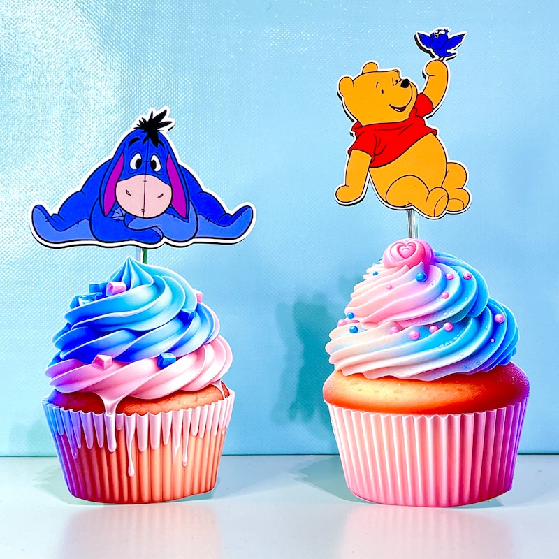 Pooh Cupcake Topper - Etsy