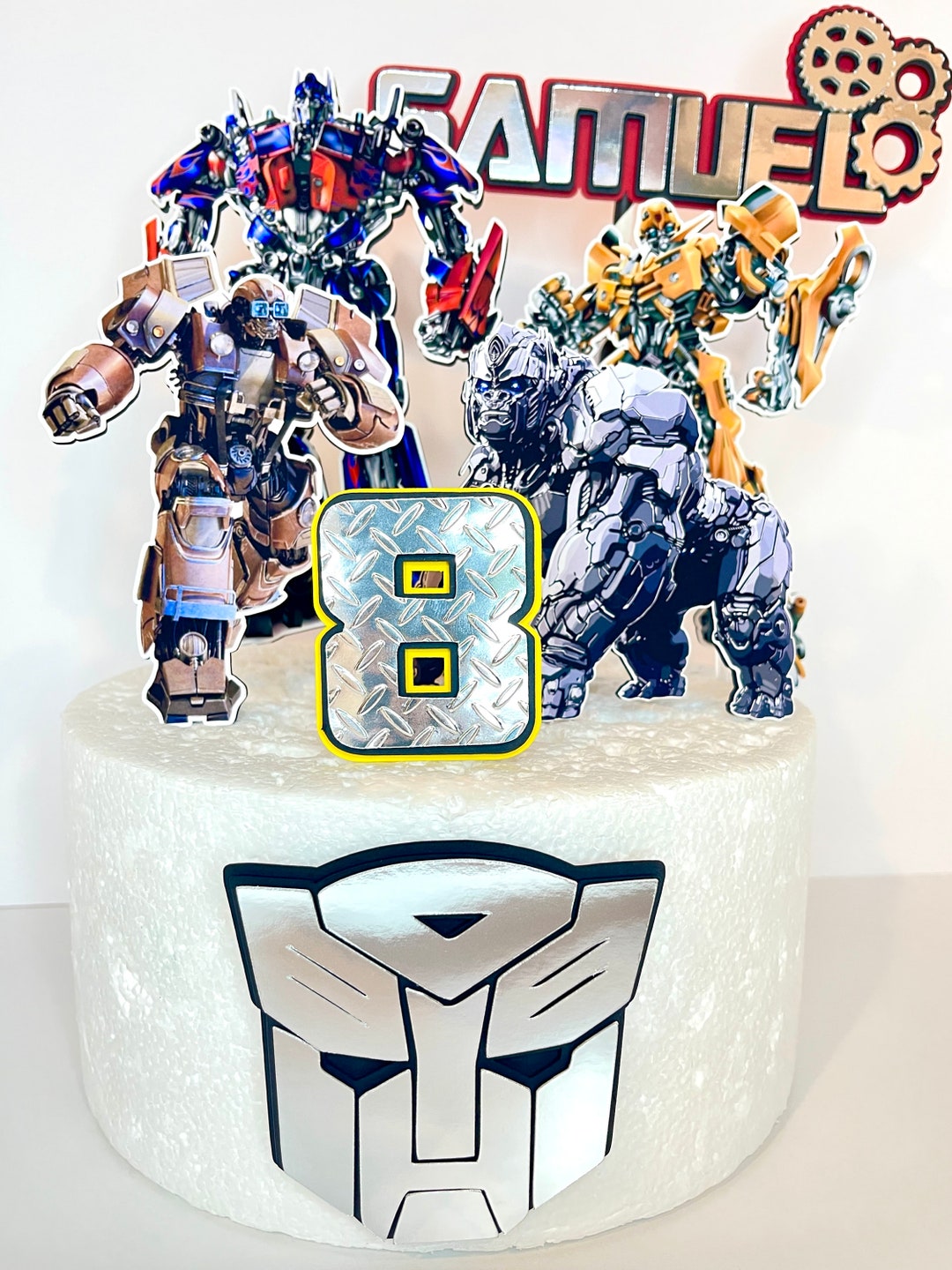Transformers Cake Topper: 3D Layered Birthday Party Decoration - Etsy