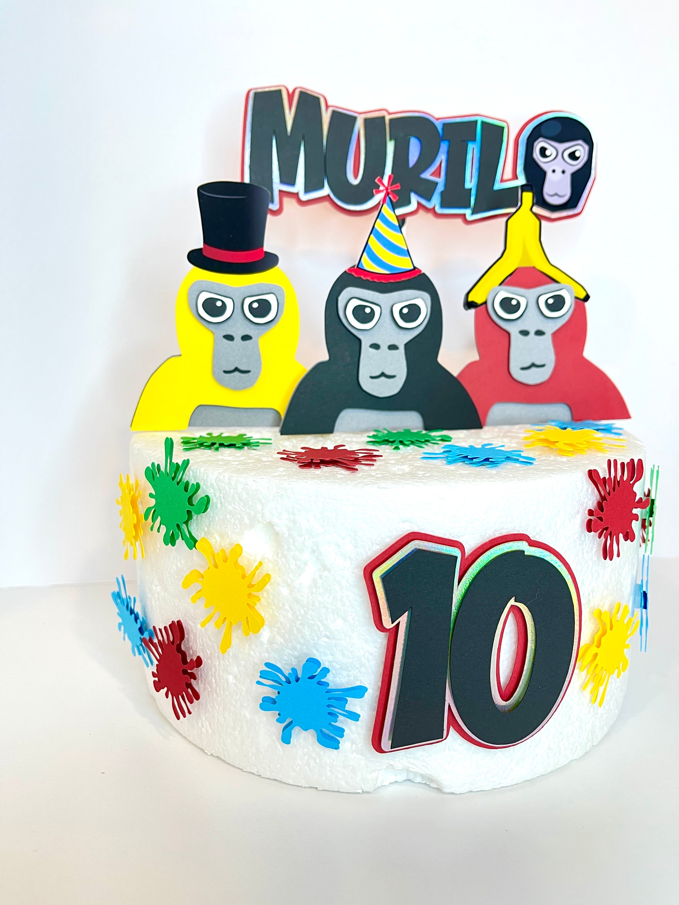 Gorilla Tag Cake Topper - Etsy