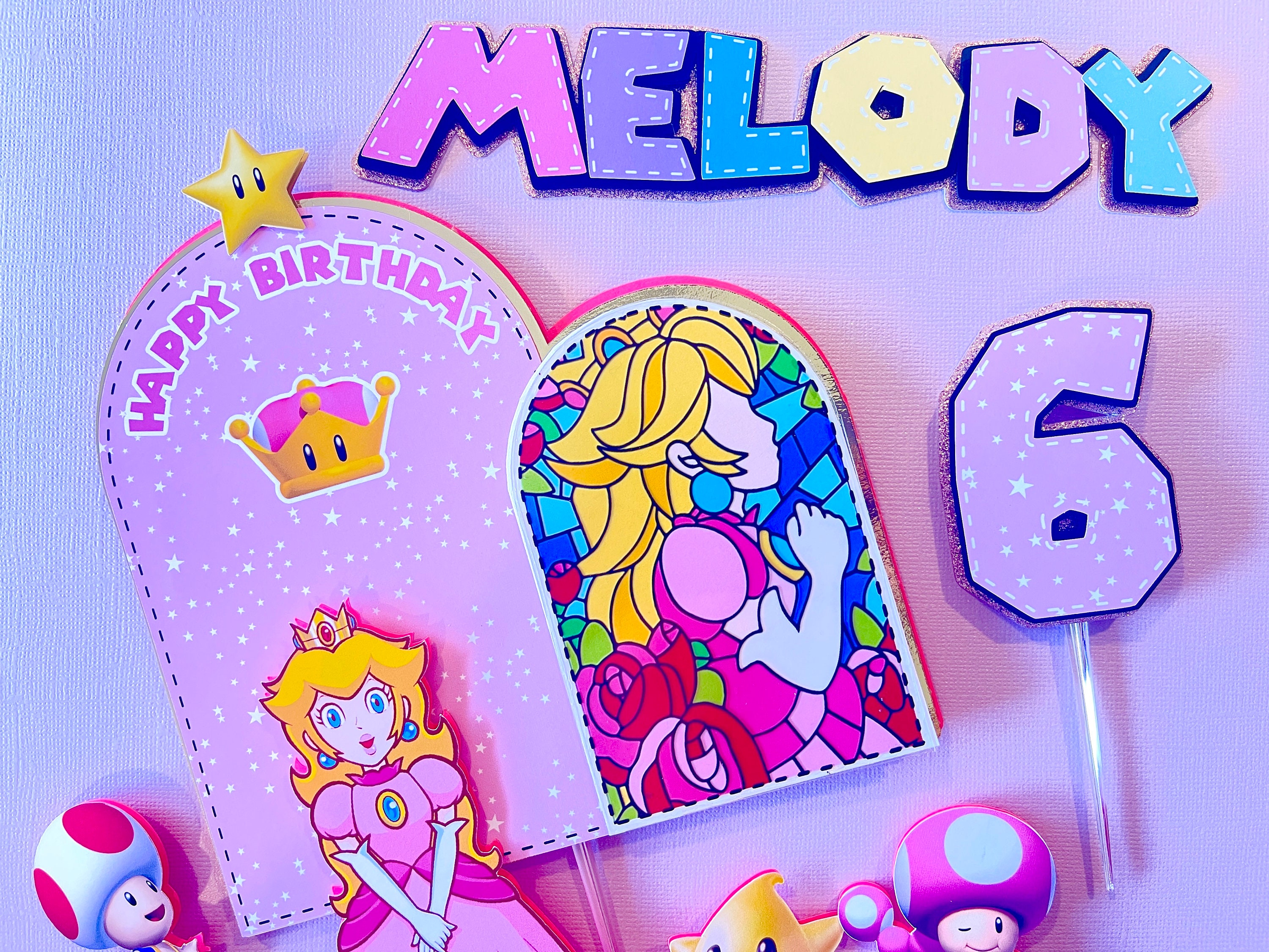 Princess Peach Cake Topper - Etsy