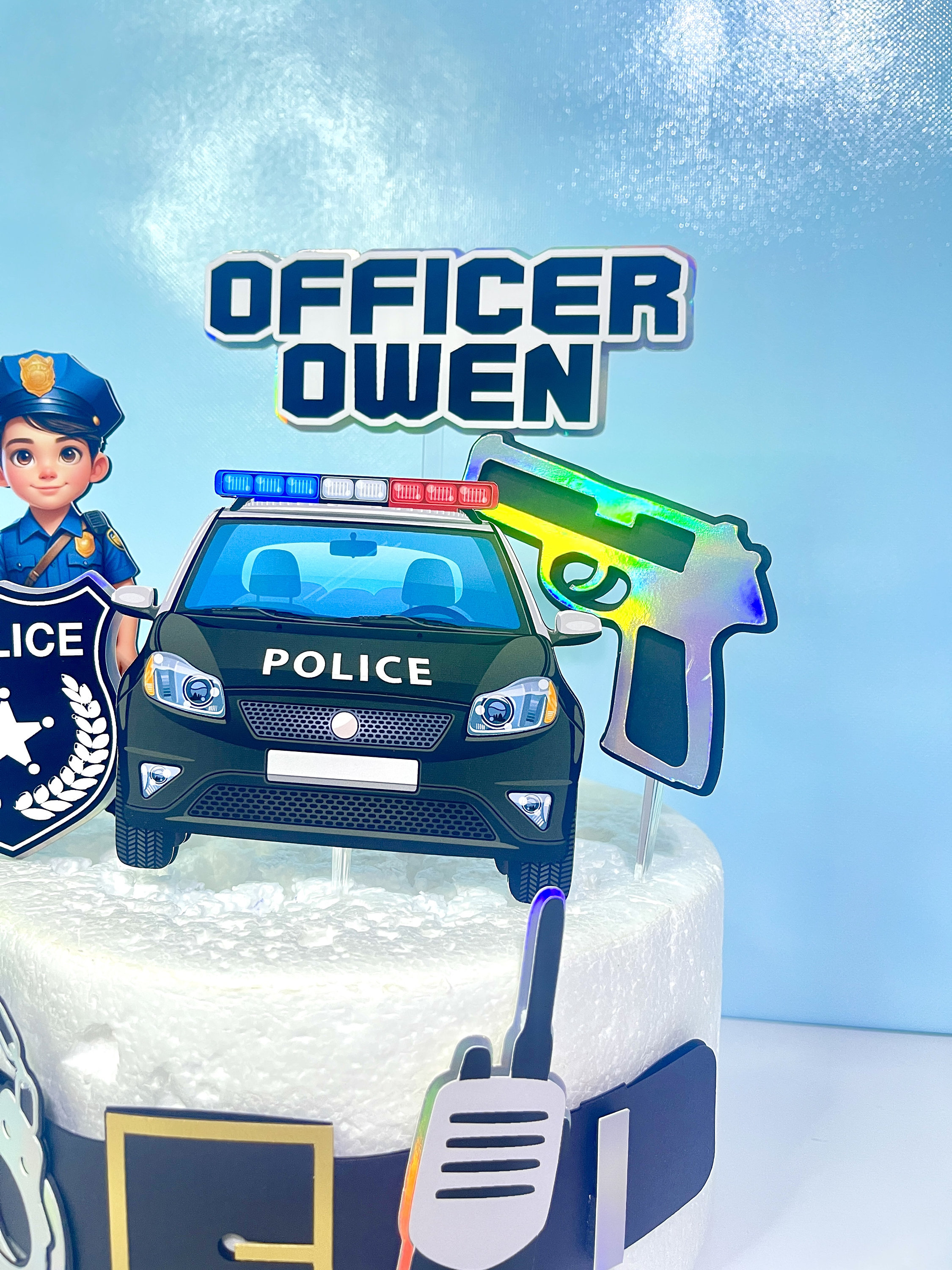 Police Officer Cake Topper Police Cake Topper Police Officer Birthday ...