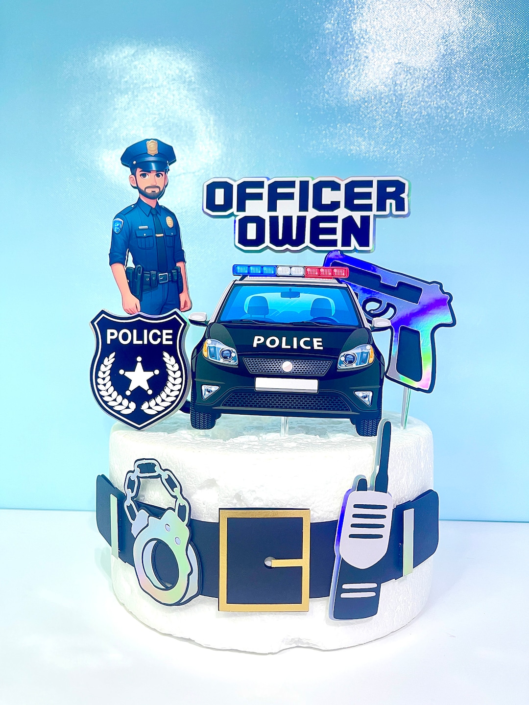 Police Officer Cake Topper - Police Cake Topper - Police Officer ...