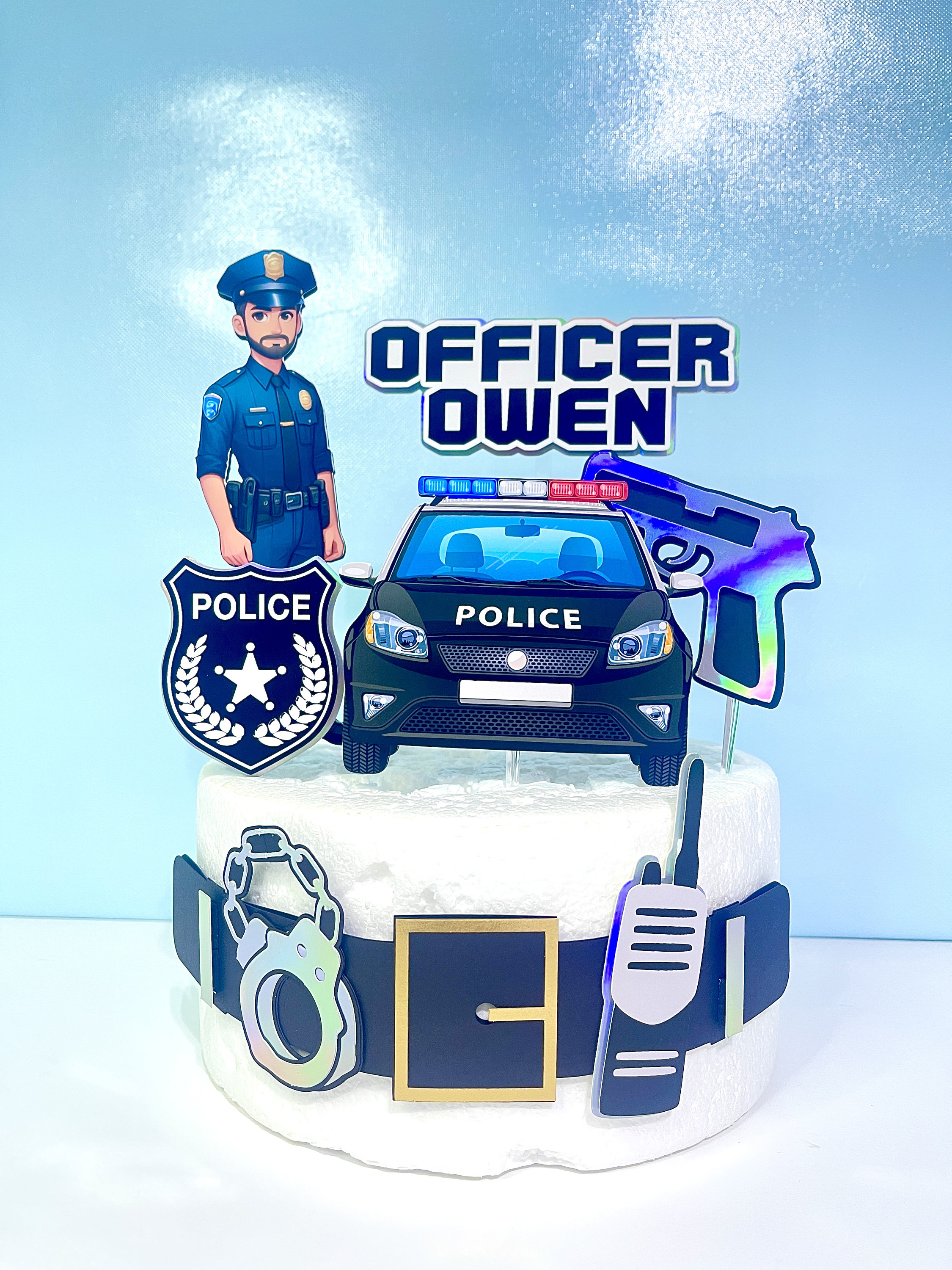 Police Officer Cake Topper Police Cake Topper Police Officer Birthday ...