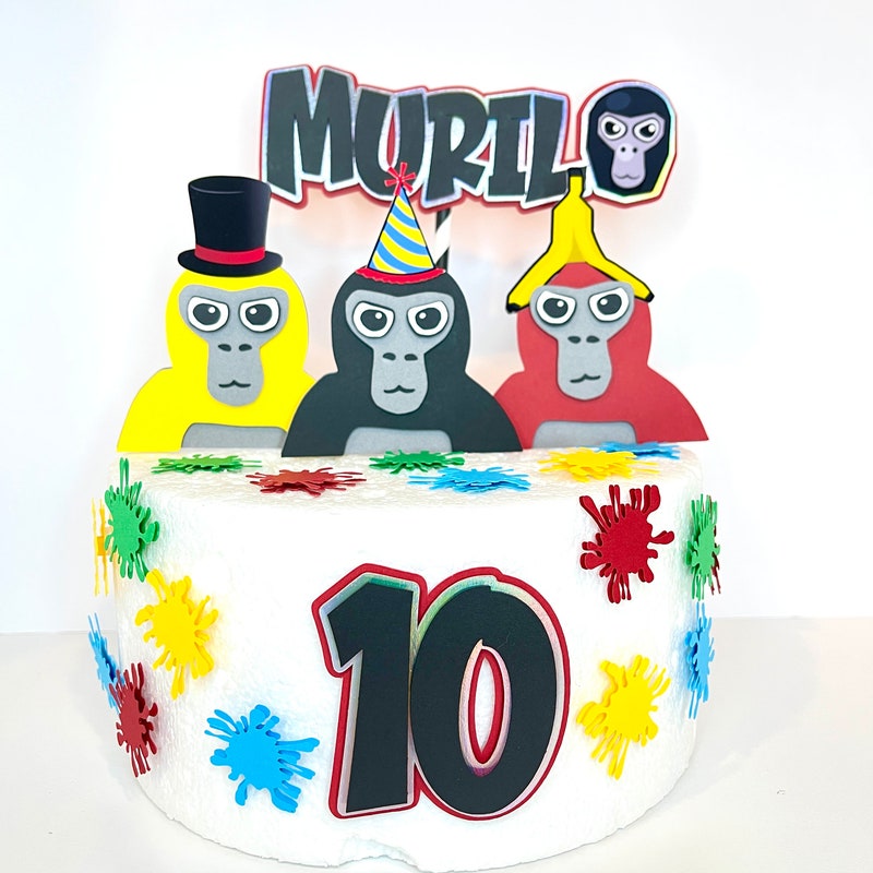 Gorilla Tag Cake Decorations - Etsy