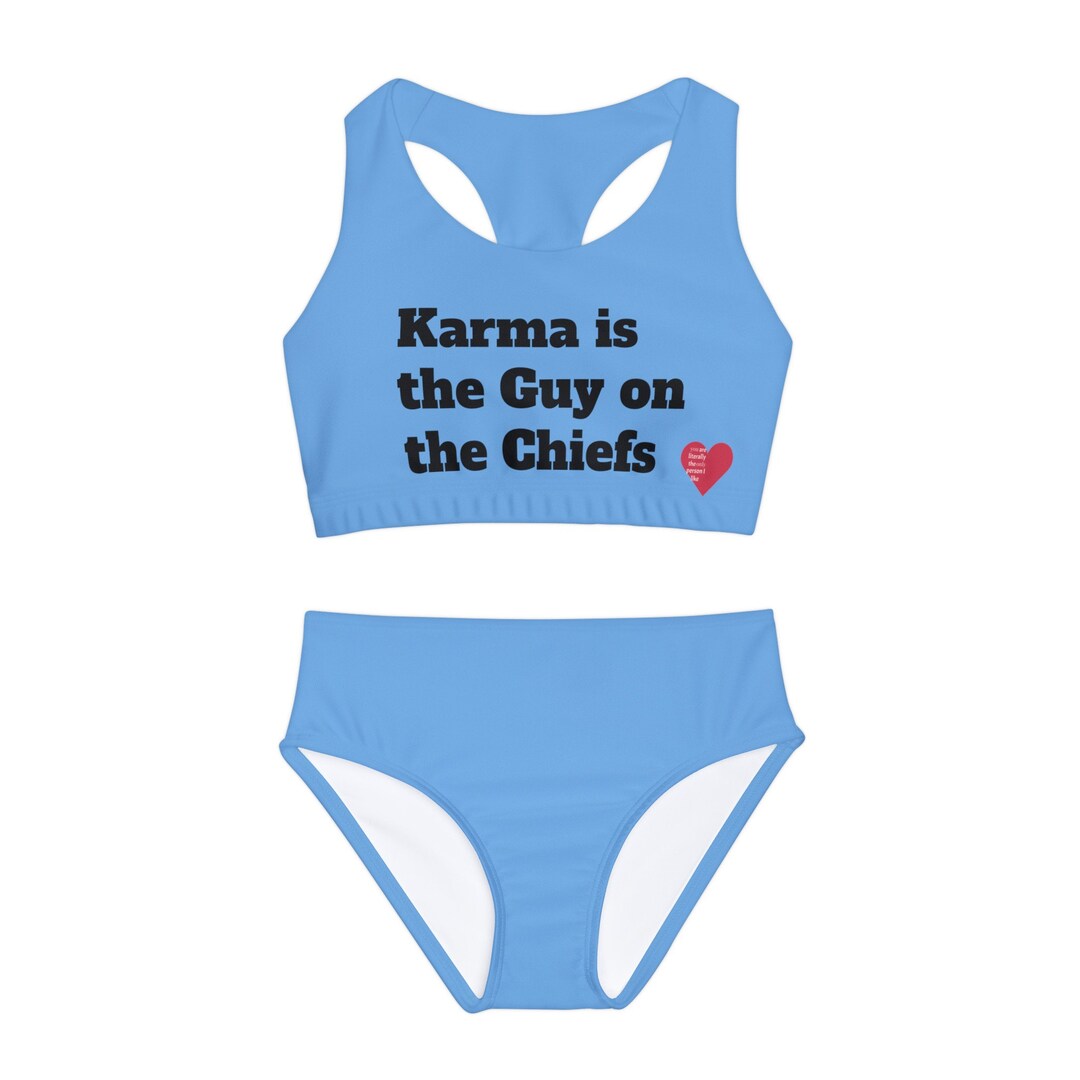 Karma is the Guy on the Chiefs Girls Two Piece Swimsuit AOP - Etsy
