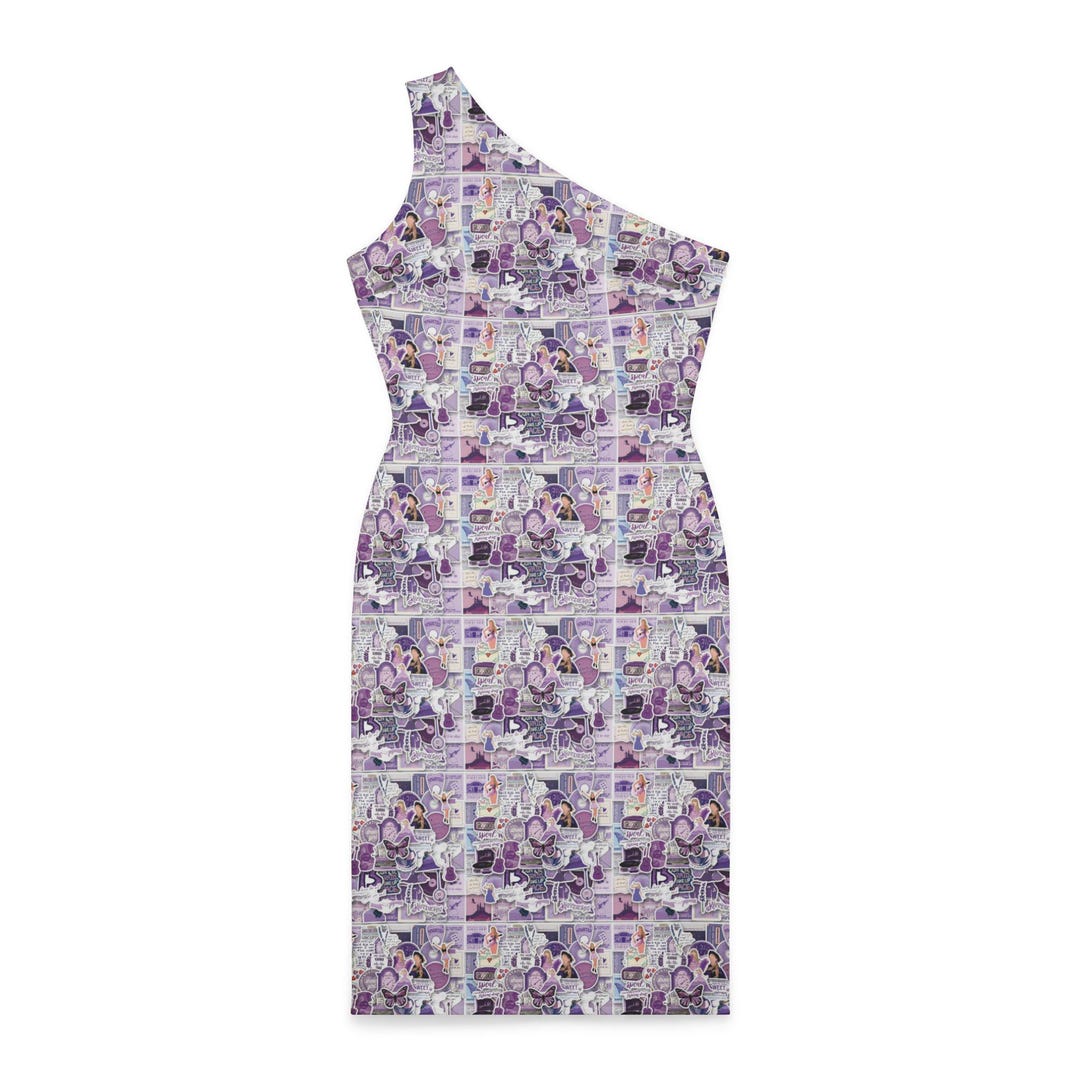 Swiftie Collage Shoulder Dress AOP - Etsy