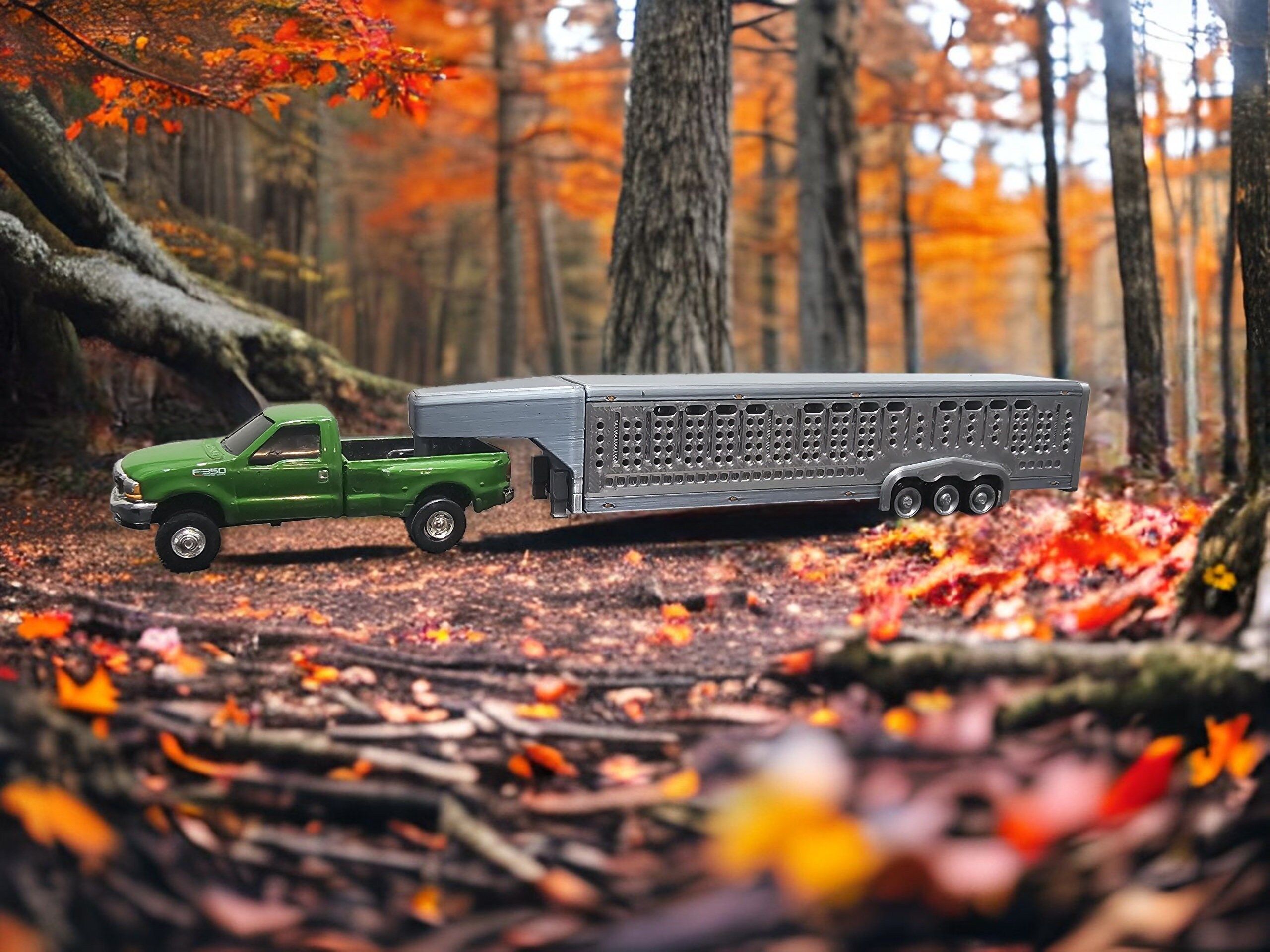 1/64 Scale Tri-axle Stock Trailer - Etsy