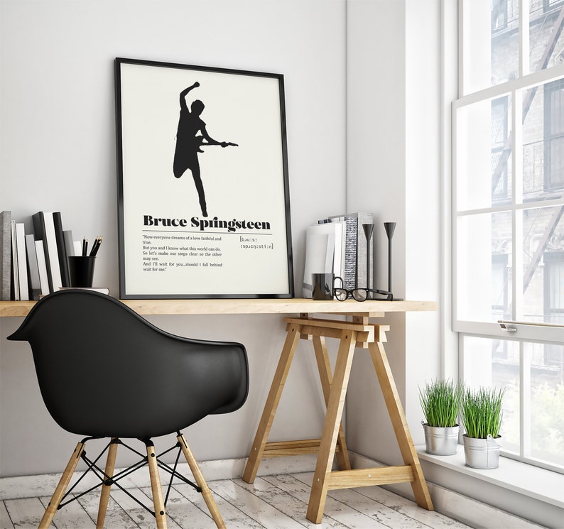 Bruce Springsteen Poster Minimalist Music Poster Vintage Retro Art ...