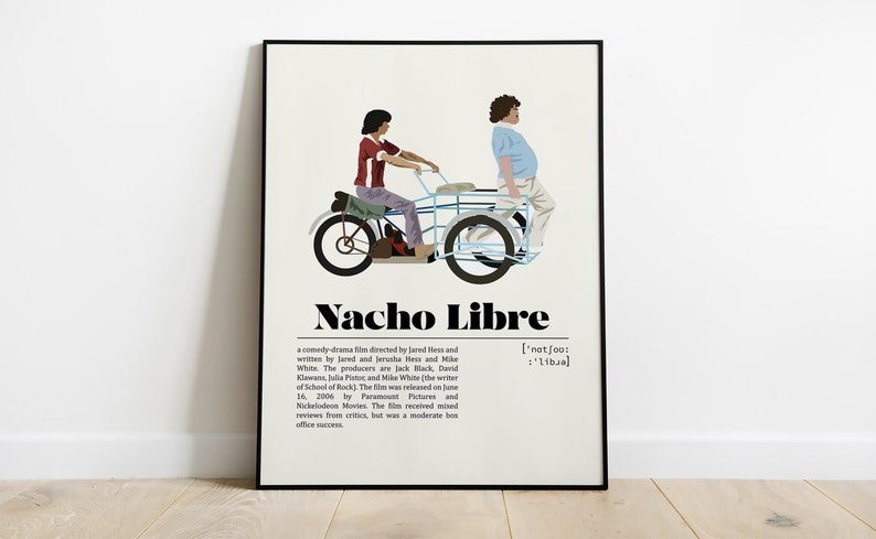 Nacho Libre Poster Ridley Scott Minimalist Movie Poster Vintage Retro ...