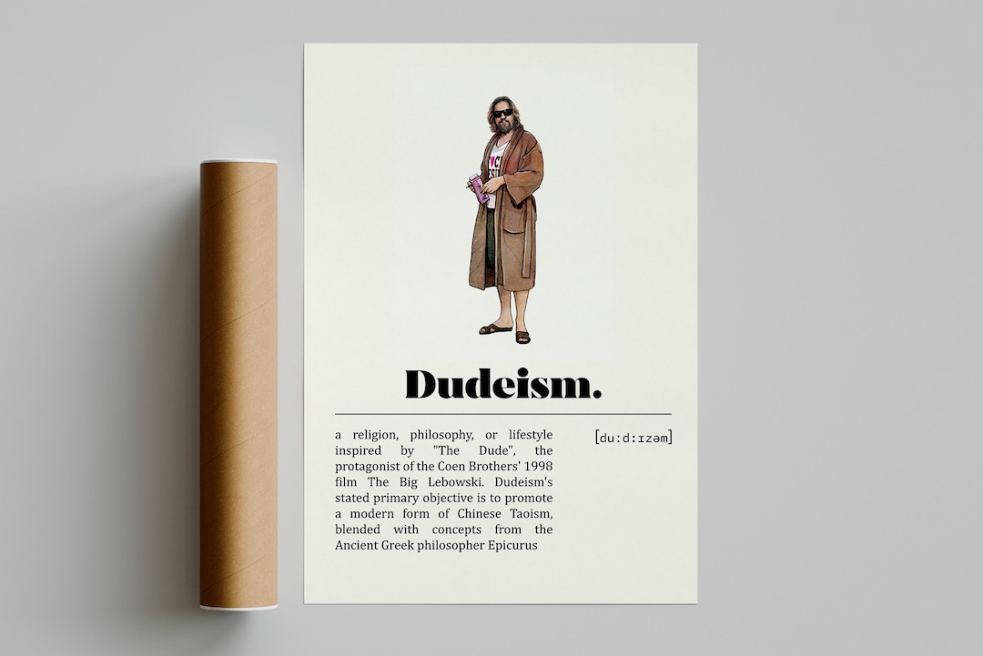 The Big Lebowski Dudeism Poster Movie Poster Minimalist Movie Poster ...