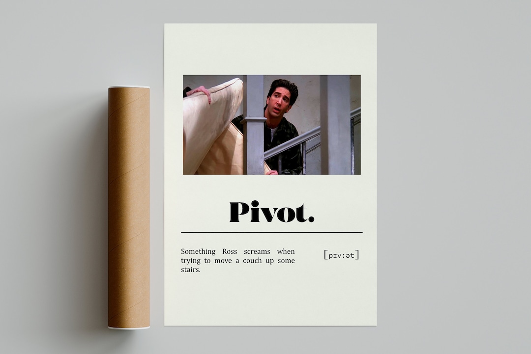 Friends Ross Pivot Poster Minimalist TV Show Poster Vintage Retro Art ...