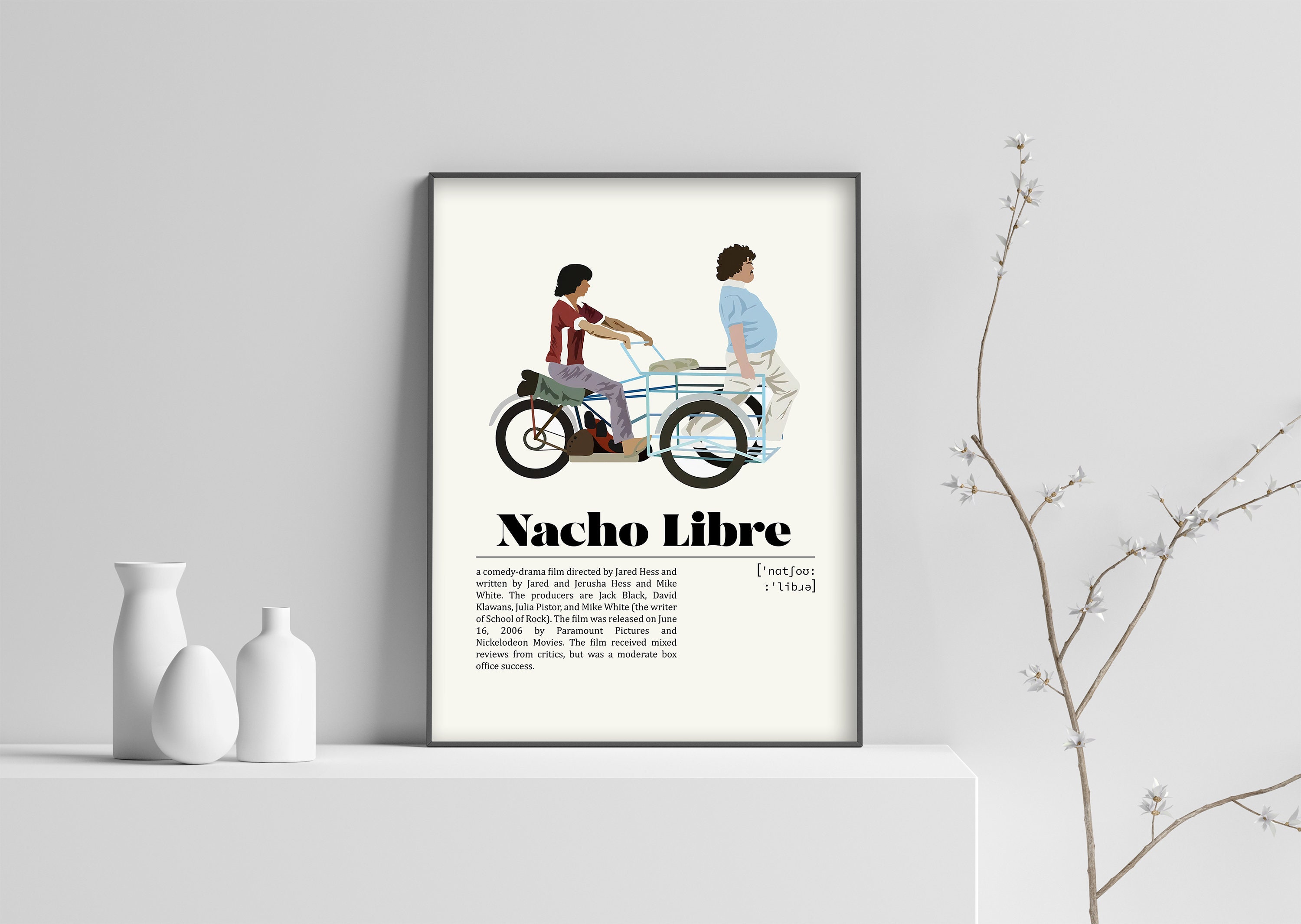 Nacho Libre Poster Ridley Scott Minimalist Movie Poster Vintage Retro ...