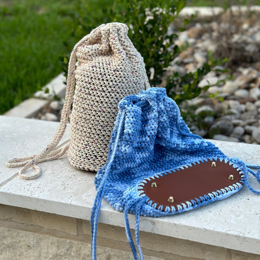 Crochet Drawstring Bag Pattern, Drawstring Pouch, Drawstring Bags, DIY ...