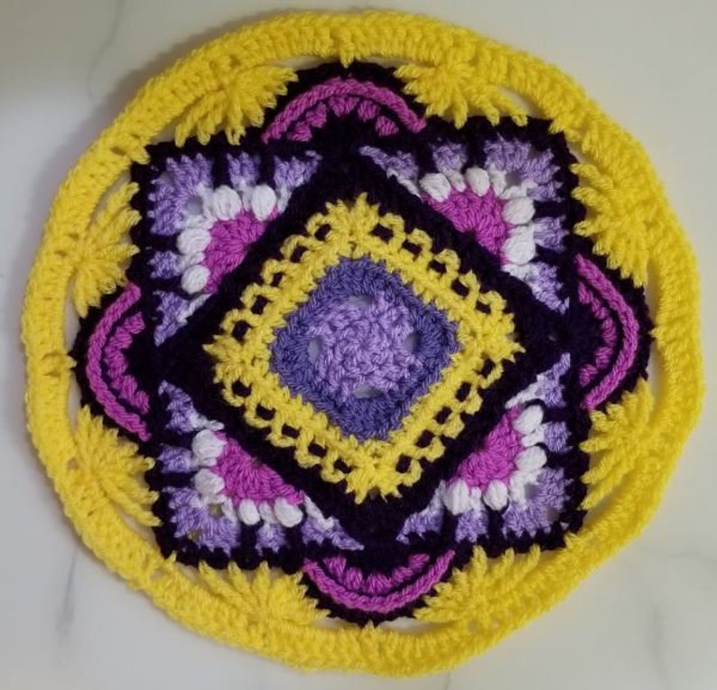 Crochet, Afghan, Throw, Mandala, Crochet Square, Pattern - Etsy
