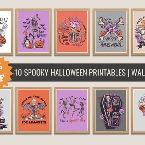 Halloween Skeleton Wall Art PNG, Spooky Skeleton Wall Art Printable ...