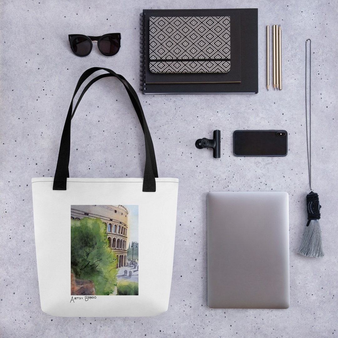 Roman Colosseum Tote Bag Watercolor Art Art Tote Bag - Etsy