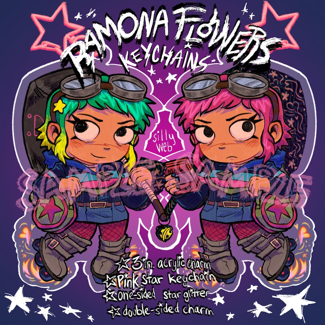 Ramona Flowers / Scott Pilgrim Keychains 3 Inches Tall/7.5 Cm Tall ...