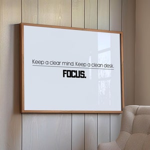 clear desk poster