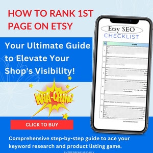 Etsy SEO Checklist Step by Step Guide, How to Sell on Etsy, Etsy Listing SEO, Marketing Strategy ...