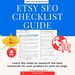 Etsy SEO Checklist Step by Step Guide, How to Sell on Etsy, Etsy ...