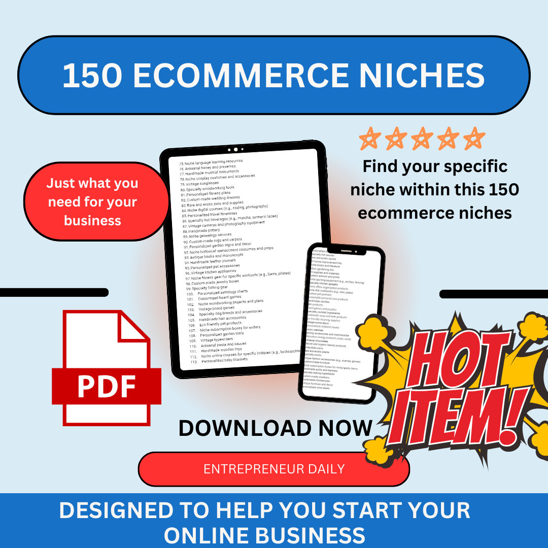 150 Ecommerce Niche Idea List, Niche Down Small Business, Online ...