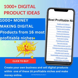 1000 Digital Product Ideas to Sell Online, Small Business Ideas, Money ...