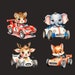 Cute Animal Racing Car Clipart Bundle PNG Images. Animals Clipart, Car ...