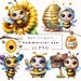 Cute Bee Clipart Bundle PNG Images. Insect Clipart. Nursery Clipart ...