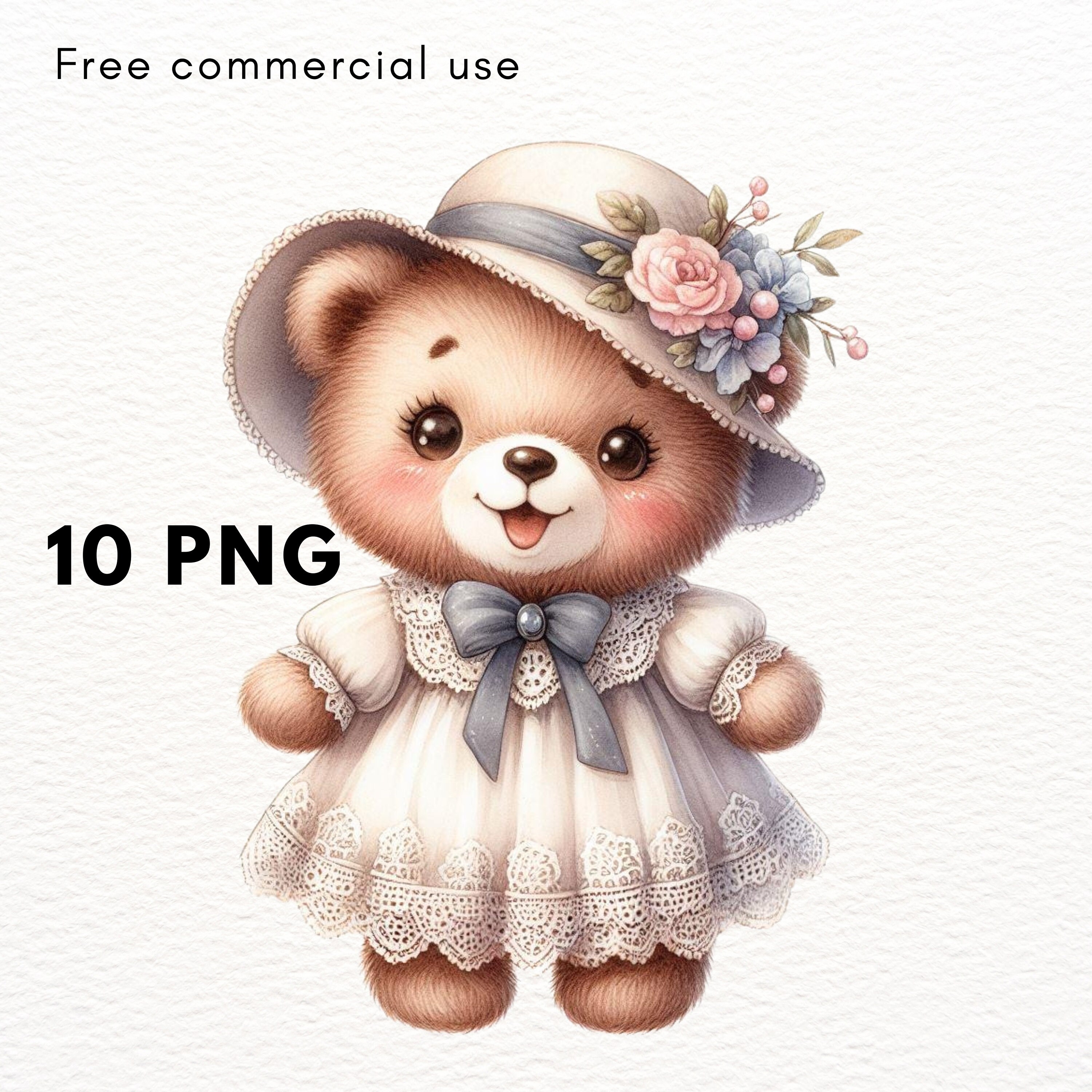 10 PNG Cute Bear Clipart Set PNG Images. Bear Clipart. Printable Art ...
