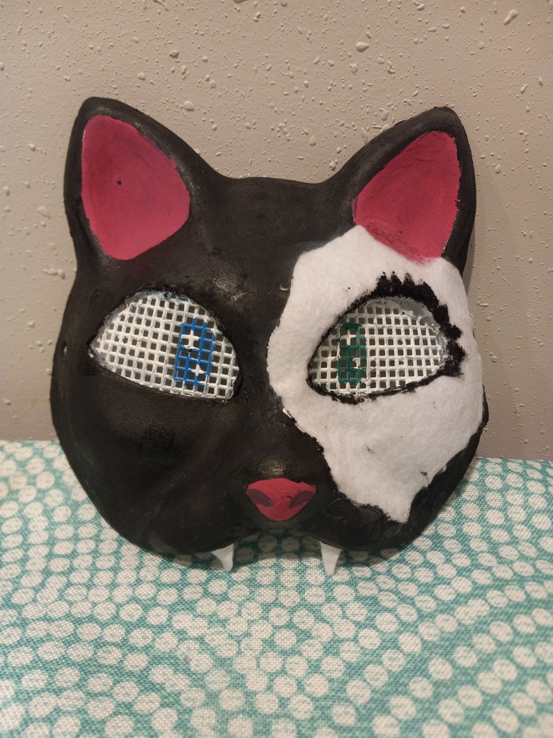 Black and White Therian Mask - Etsy