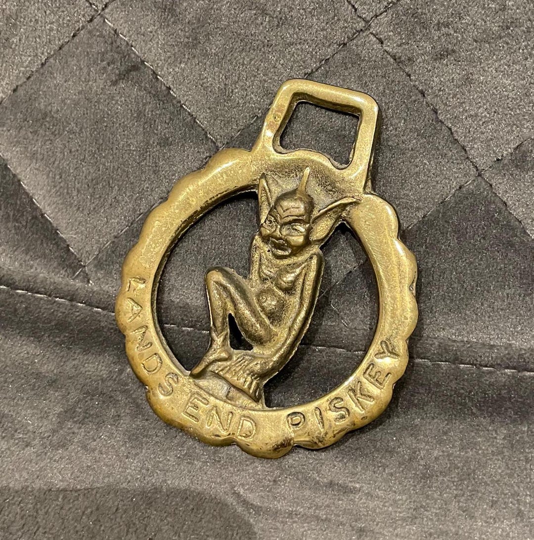 Vintage, Lands End Piskey, Pixie, Horse Brass, Plus Bottle Opener, Martingale Medallion - Etsy