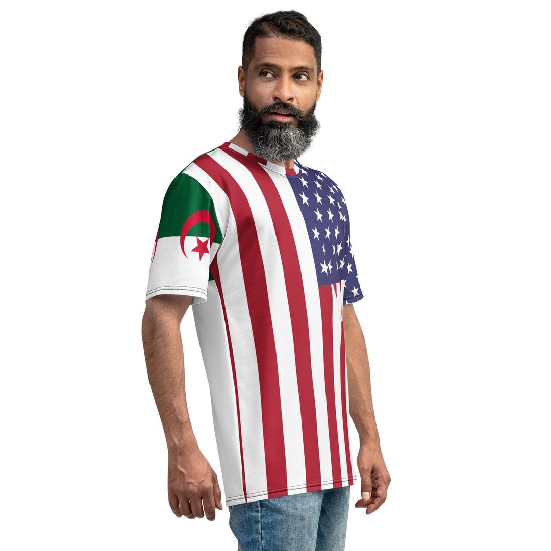 Algeria USA Flag-inspired Soft Unisex T-shirt, Algerian American Gift ...