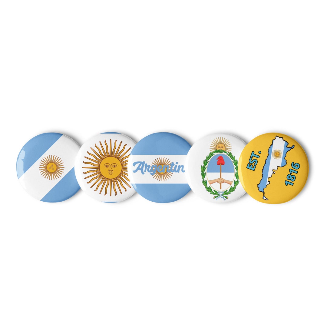 Sol De Argentina Set of Pin Buttons - Etsy