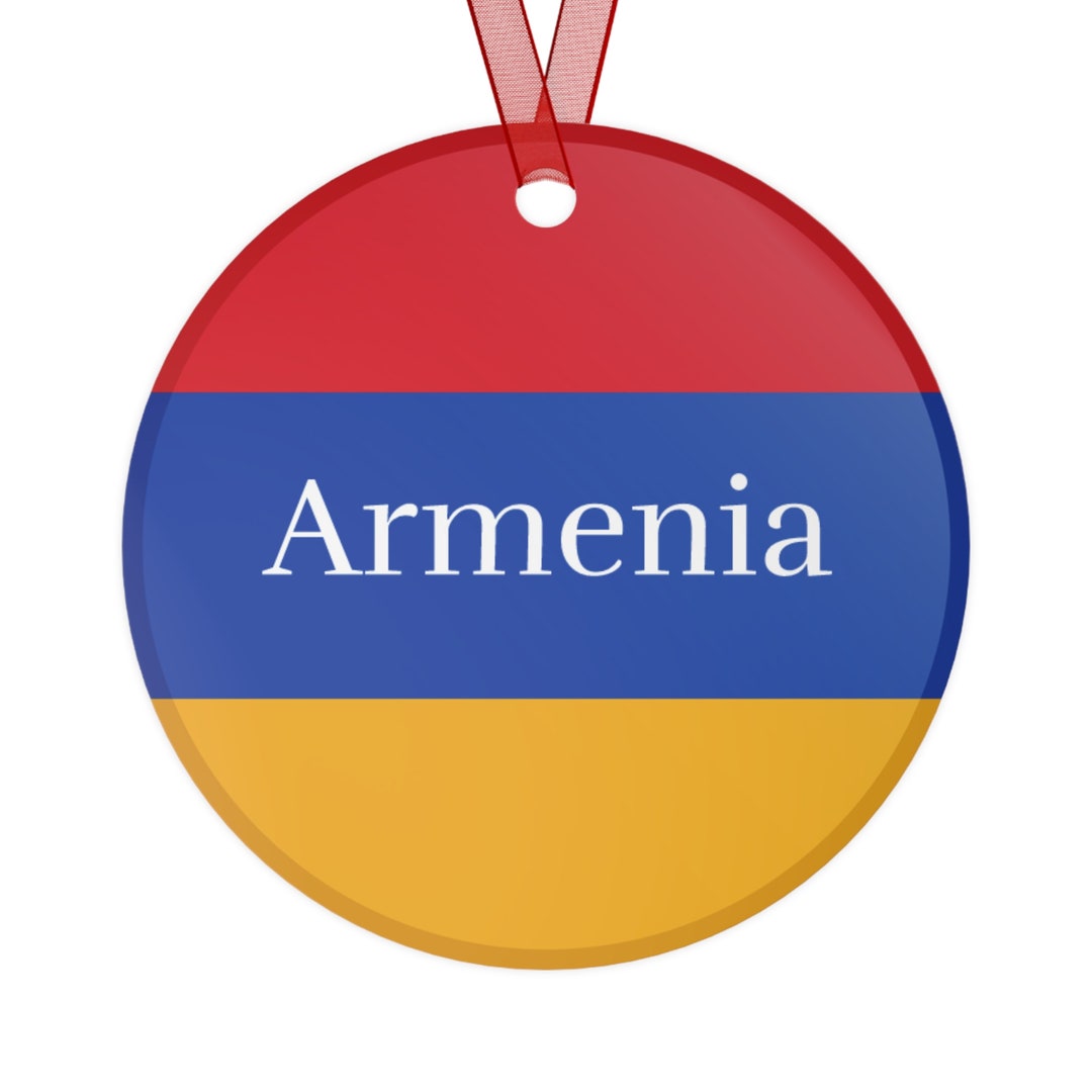 Armenia Metal Ornament in Armenian Language, Armenia Christmas Gift ...
