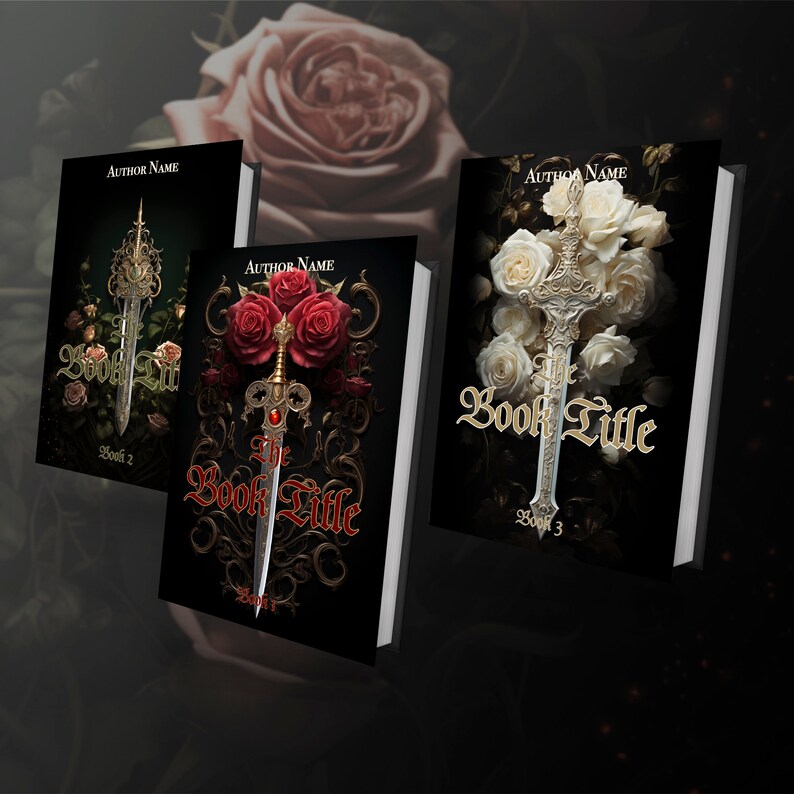 Customizable Book Cover Design Series of 3 Pre-made Fantasy Book and ...