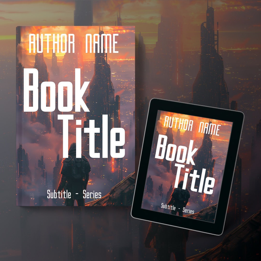 Customizable Book Cover Design Pre-made Sci-fi Cover Physical Book ...