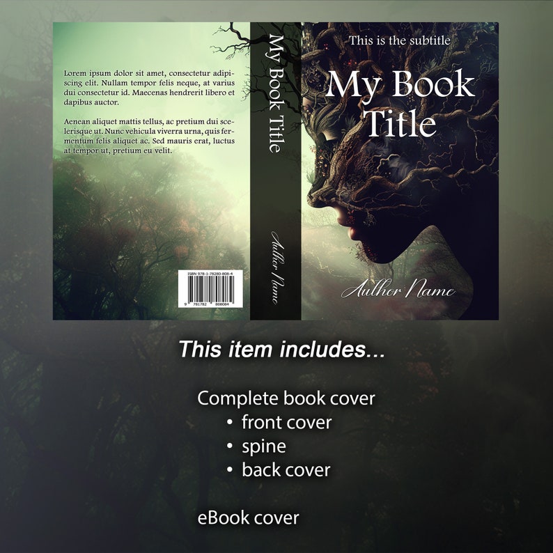Customizable Book Cover Design Pre-made Romance Cover Physical Book ...
