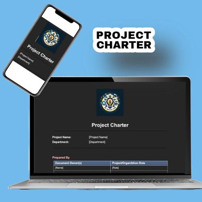 Project Charter Template Microsoft Word Instant Download - Etsy