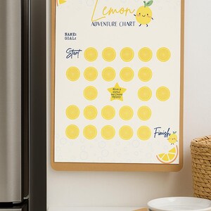 Printable Reward Chart for Kids – Lemon Adventure Goal Tracker ...