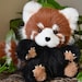 Realistic Red Panda Plush Toy, Handmade OOAK Stuffed Animal, Custom Red ...