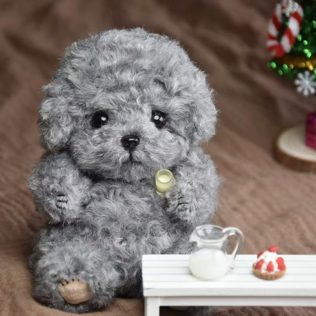 Custom Handmade Poodle Toy Personalized Dog Plush, Realistic & Adorable ...