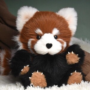 Realistic Red Panda Plush Toy, Handmade OOAK Stuffed Animal, Custom Red ...