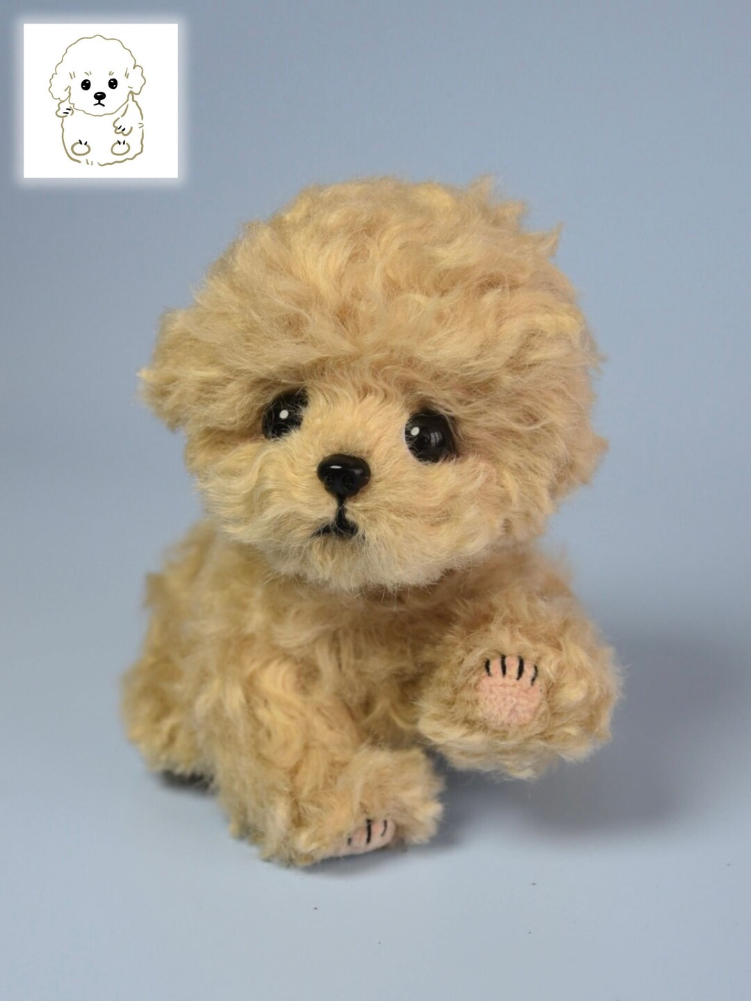 Butter Poodle-custom Pet Plush-artist Teddy Bear-handmade Stuffed ...